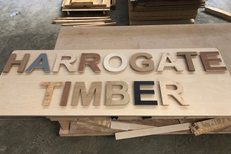 Putting Harrogate Timber’s name in… timber! | CNC cutting services by ...